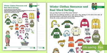 Winter Clothes Sorting Activities | twinkl.ca