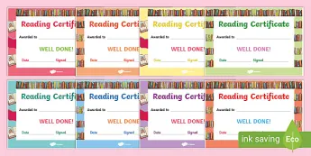 Editable Reading Certificates | twinkl.co.uk