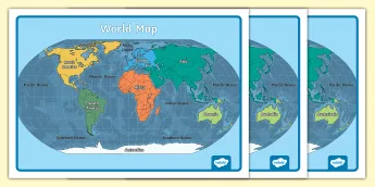 Geography World Map • Twinkl.com.au
