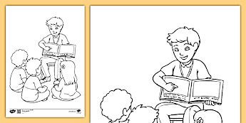 Reading Colouring Pages | twinkl.co.uk