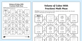 Sixth Grade Volume Worksheets | twinkl.com