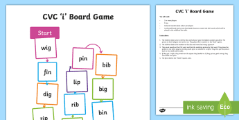CVC Words Board Games | twinkl.com.au