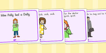 Fun activities based on the rhyme Miss Polly Had a Dolly.