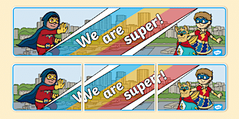 Superheroes Display Banners | twinkl.co.uk
