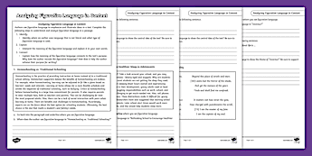 7th Grade Figurative Language • Twinkl.com