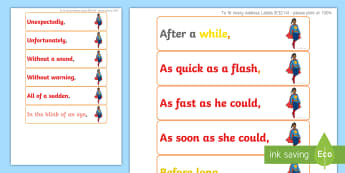 Use Fronted Adverbials - Year 3 and 4 Writing