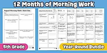 Morning Work Worksheets & Printables | Grade 5 | Twinkl