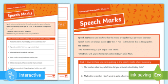 Speech Marks Activities | twinkl.ca
