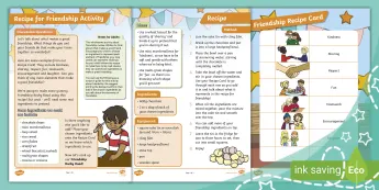 Friendship Recipes | twinkl.co.uk