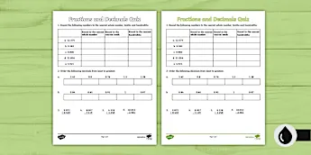 Decimals Assessments | twinkl.com.au