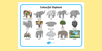Elmer Word Mats | twinkl.com.au