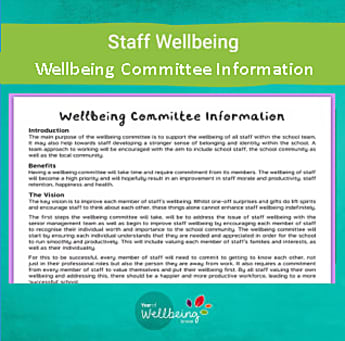 Staff Wellbeing Committee - Twinkl Wellbeing - Twinkl