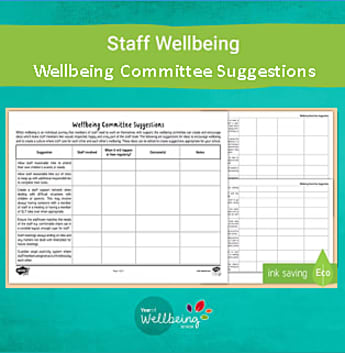 Staff Wellbeing Committee - Twinkl Wellbeing - Twinkl