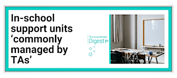 DfE update on SEN units: Four things teaching assistants need to know