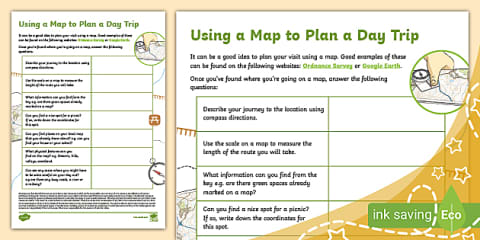 Plan a Trip Math Worksheet for 3rd-5th Grade