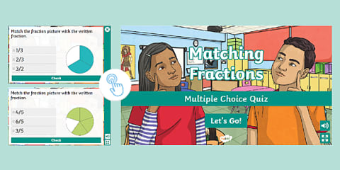 Matching Simple Fractions Interactive Game