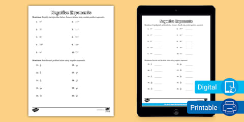 Sixth Grade Laws of Exponents Poster