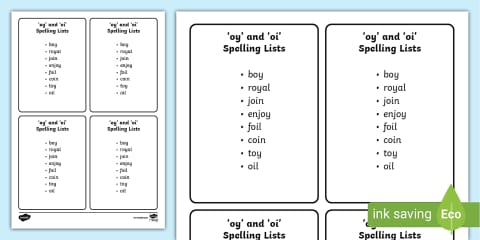 Vowel Digraph oi/oy Sound Display Posters