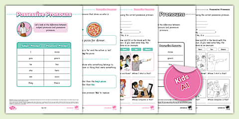 ESL Possessives PowerPoint Lesson [Kids, A1]