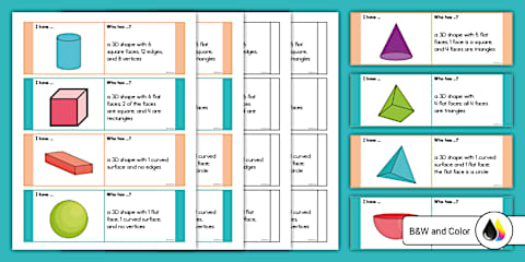 Second Grade Guess My 3D Shape Worksheet