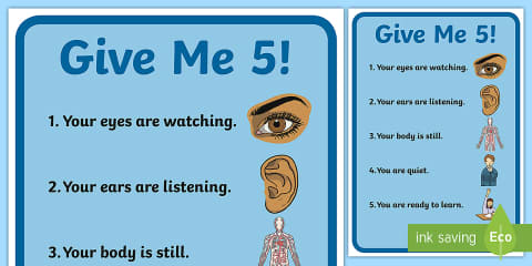 5 Ls of Listening for Everyone Display Poster