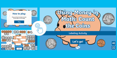 Counting Money: Bills and Coins Interactive Number Mat Activity