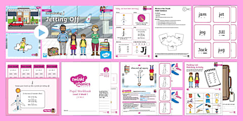 'j, v, w, x' Phonics Lesson Pack - Level 3 Week 1 Lesson 5