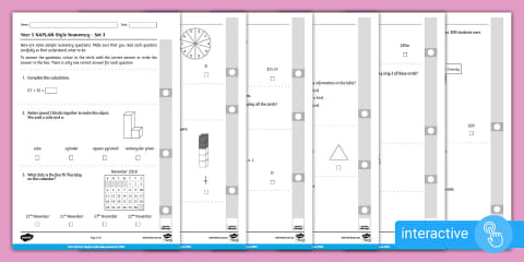 NAPLAN-Style Numeracy Year 5 Questions - Set 8