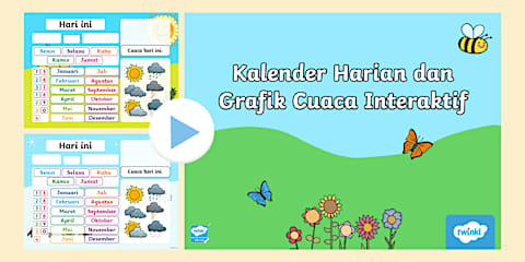 Weather Words Picture Match - Indonesian