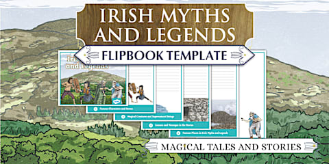 Irish Myths and Legends Hexagon Writing Template