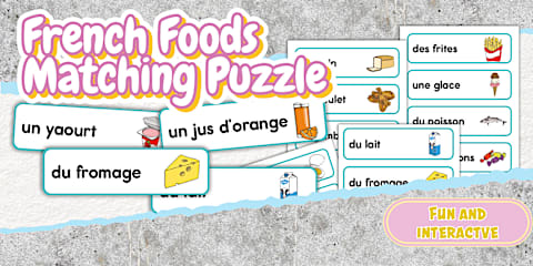 French Food Vocabulary Cards