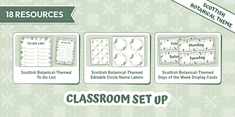 Scottish Botanicals-Themed Scottish Wildlife Flashcards