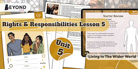 Year 7 Unit 4: Personal Development Project-Based Learning Worksheet