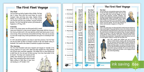 The First Fleet Ships Facts Posters - History - Years 3-6