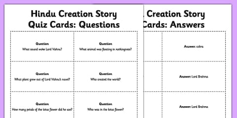 KS2 A Hindu Creation Story Teaching Pack