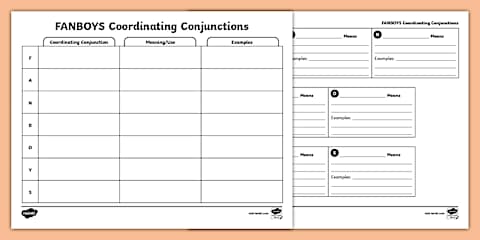 FANBOYS Coordinating Conjunctions Banner