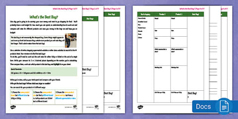 Unit Pricing and Compound Measures Best Buy Lesson Pack