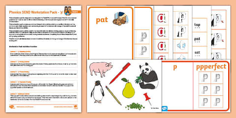 'e' - Level 2 Phonics SEND Workstation Pack