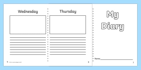 My Weekend Newspaper Writing Template