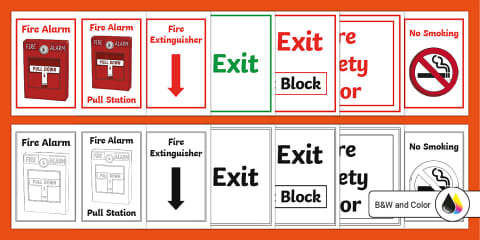 Stay Safe: Fire Drill Routine Poster