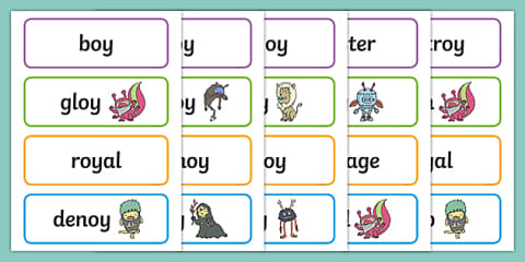 Phase 3 oa Real and Nonsense Word Cards - Oa Sound Word Cards - oa ...