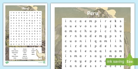 Peru Fact File Template