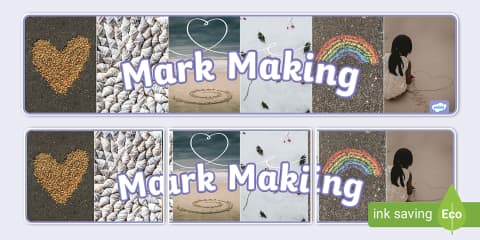 Mark Making with Natural Materials Display Posters - EYFS Materials ...
