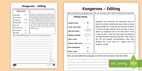 Editing Task Cards - Years 1-2 - English