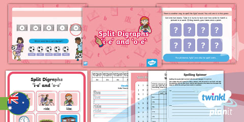 Split digraph ‘o-e’ worksheet. A great activity for EYLF