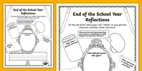 End of the School Year Visual Timeline Booklet