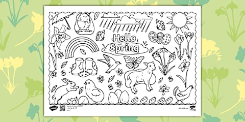 Draw the Spring Picture Worksheet Twinkl