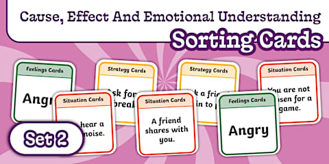 Cause, Effect And Emotional Understanding Sorting Cards 3
