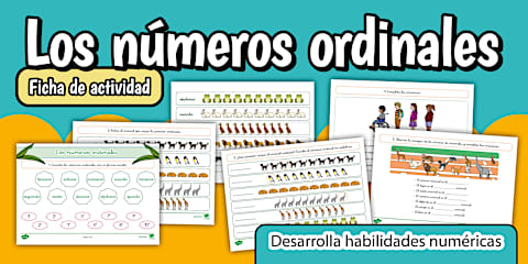 Crucigrama: Los números ordinales del 1 al 20