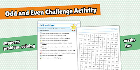 Odd and Even Numbers Outdoor Challenge Cards